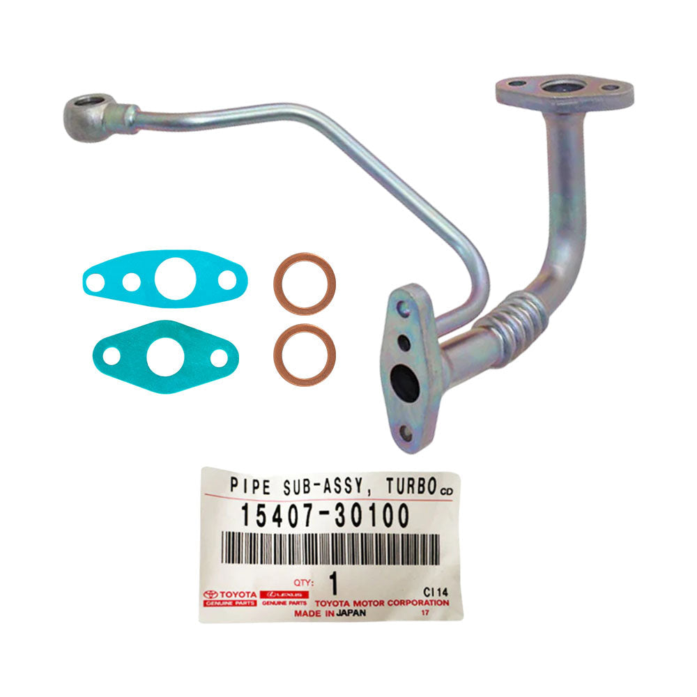 Genuine Turbo Charger Oil Feed & Return Pipe With Gaskets For Toyota H ...